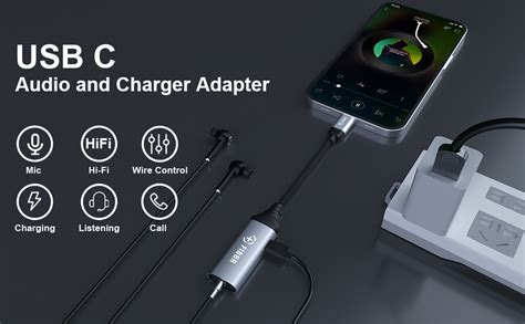 Fibbr Usb C To 3 5mm Jack And Charger Adapter With Pd 60w Fast Charging 2 In 1 Type C To