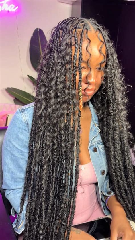 Distressed Indie Boho Locs Butterfly Locs With Curly Pieces Boho