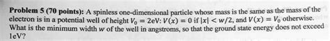 Problem 5 70 Points A Spinless One Dimensional Particle Whose Mass