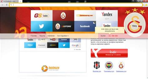 Yandex Browser Galatasaray Indir