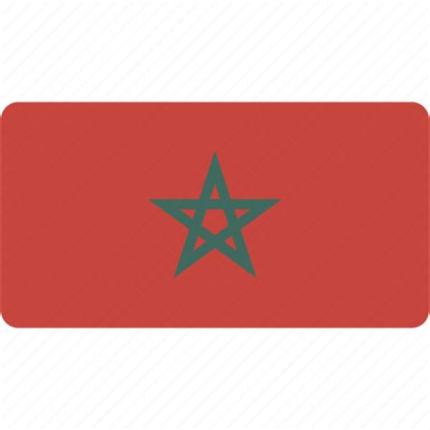Flag Morocco Rectangular Country Flags National Rectangle Icon