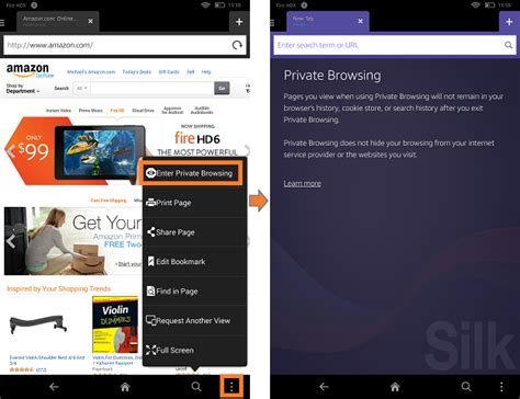 Amazon Plays Catch Up Adds A Private Mode To The Kindle Fires Silk