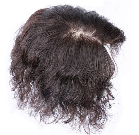 Curly Human Hair Toppers For Women 8x13cm Silk Base Top Hairpieces
