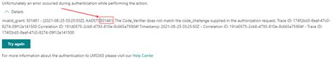 Authentication Errors Possible Issues And Solutions Help Center