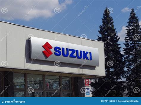 Suzuki Advertisement Over The Car Dealership Editorial Stock Image