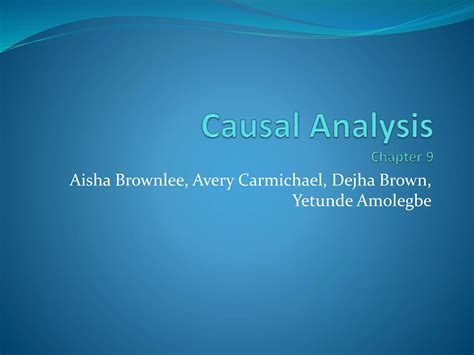 Causal Analysis Pptx