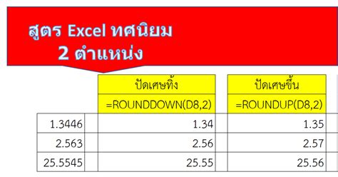 สูตร Excel ทศนิยม 2 ตำแหน่ง ทำอย่างไร 108 How To นานา สาระน่ารู้