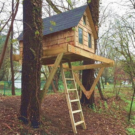 Alpino Treehouse Plans For 1 Or 2 Trees Etsy Tree House Diy Tree