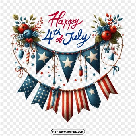 Festive Happy 4th Of July Banner Decoration Toppng
