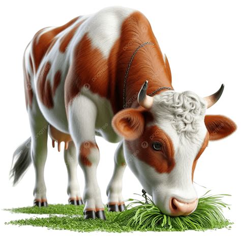 Vaca Roja Y Blanca Comiendo Hierba Png Dibujos Vaca Roja Y Blanca