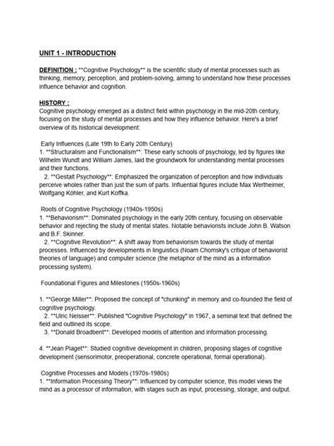 Cog Psych Notes Pdf Perception Attention