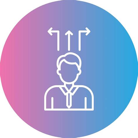 Decision Making Line Gradient Circle Icon 43431829 Vector Art At Vecteezy