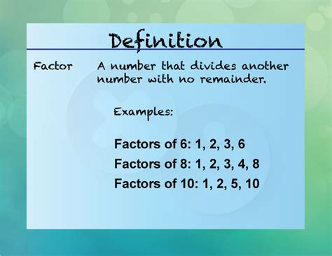 Factor Math Definition Finding Factors Of A Number Video Khan