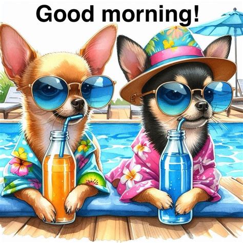 Good Morning Chihuahuas Good Morning Animation Good Morning Funny