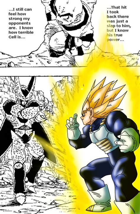Dbz Manga Restoration Super Vegeta Vs Cell By Nassif9000 On Deviantart