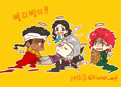 Tianel Ent Coco Jumbo Iggy Jojo Jean Pierre Polnareff Kakyoin Noriaki Mohammed Avdol