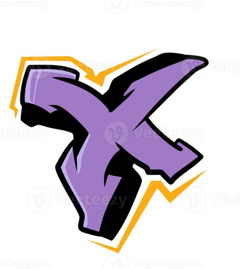 X Font Graffiti Hip Hop Typography 49987713 Png