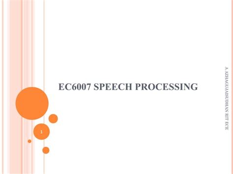 unit 1 speech processing ppt digital audio computer software and