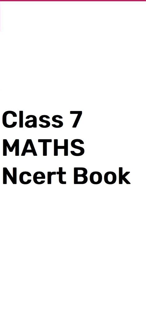 Class 7 Maths Ncert Book Apk For Android Download