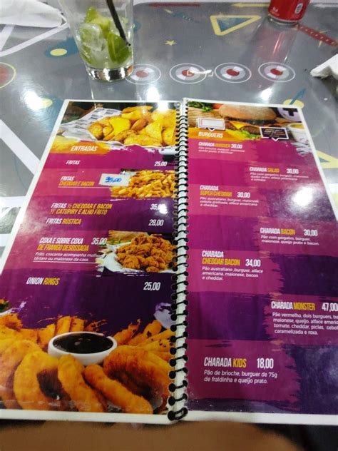 Menu Em Charada Burguer Morumbi Restaurante São Paulo