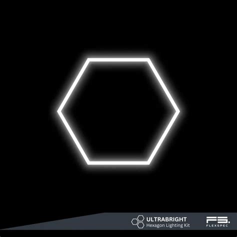 Ultrabright 5 Hexagon Grid Light Kit 1635x2350mm Regular Flexspec Modular Garage Flooring