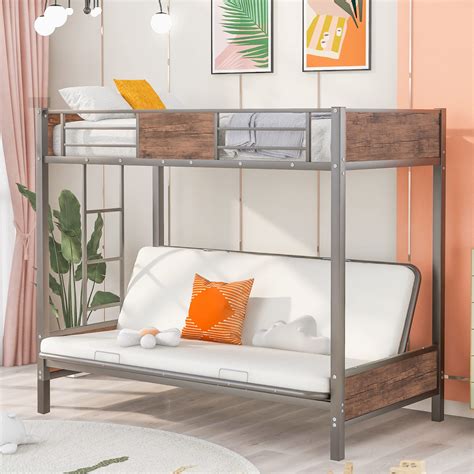 Corner Bunk Bed With Futon