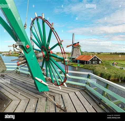 The Pivot Wheel Of The Windmill Called De Kat Local Caption Zaandam Noord Holland
