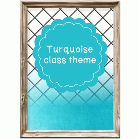 Class Theme Turquoise Patterns Clever Wolfee