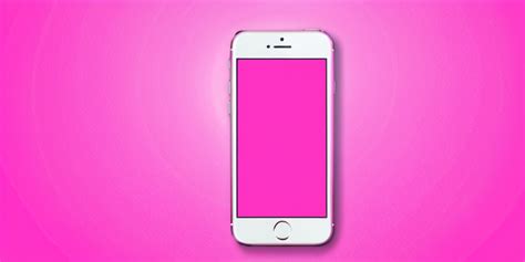 Stylish Smartphone Displaying A Vibrant Pink Background In Modern Design