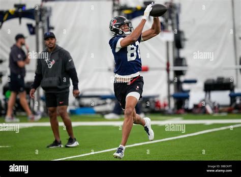 Houston Texans Wide Receiver Jayden Higgins 81 Makes A Catch During