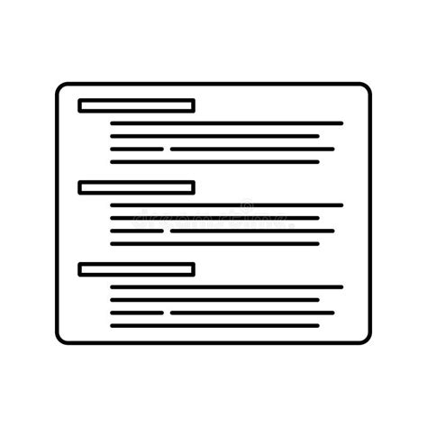Coding Or Text Abstract Outline Icon Thin Line Sign For Web Or App