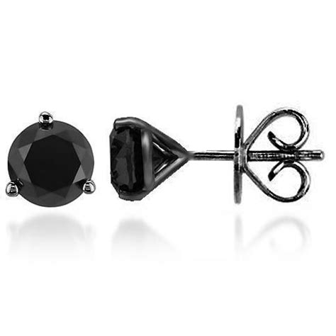 Black Diamond Earrings For Men Mens Black Earrings Avianne Jewelers