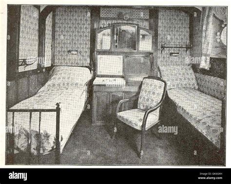 The Image Depicts The First Class Cabin Of A Transatlantic French Ocean