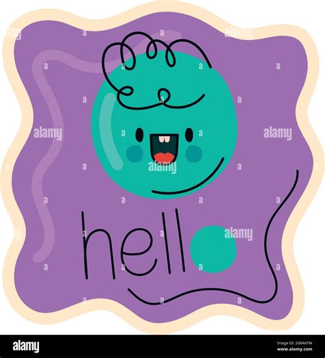 Hello Sticker Design Stock Vector Image And Art Alamy