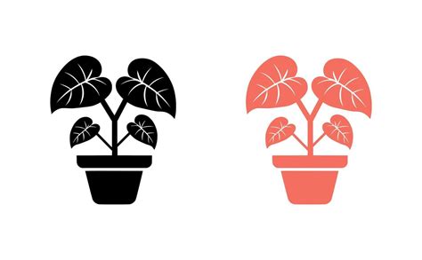 Indoor Plant Icon On White Background Illustration In Trendy Flat