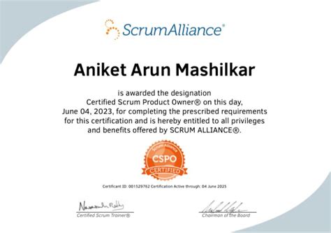 Cspo Agile Productowner Continuouslearning Aniket Mashilkar