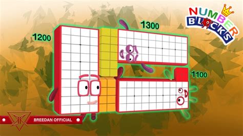 Numberblocks Primary Colours Red And Yellow Numberblocks 1200 1300