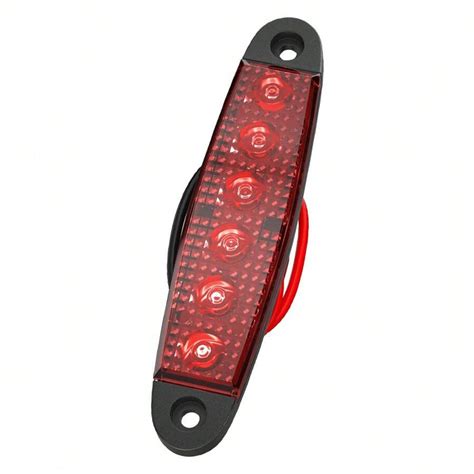 6pcs 12v 24v 4 Led Side Marker Indicator Lights Lamp Waterproof Marker Light Tail Lamp For Auto