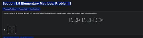 solved section 1 5 elementary matrices problem 8 previous