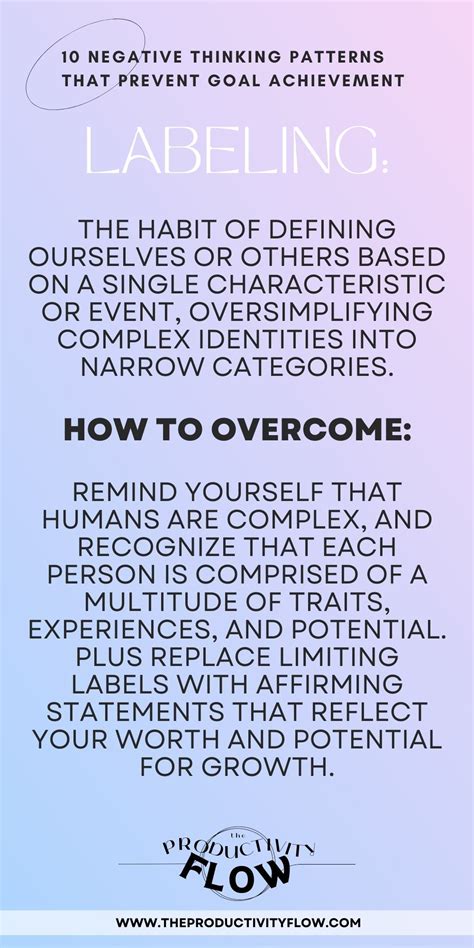 10 Negative Thinking Patterns That Prevent Goal Achievement Examples