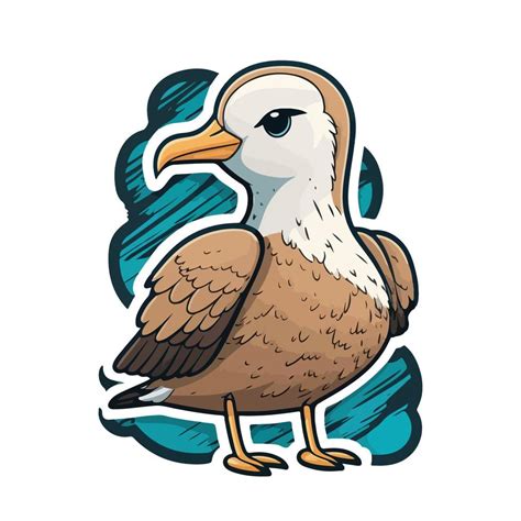 Cute Albatross Cartoon Style 21638298 Vector Art At Vecteezy