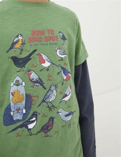 Pure Cotton Bird Print T Shirts 3 13 Yrs Fatface Mands