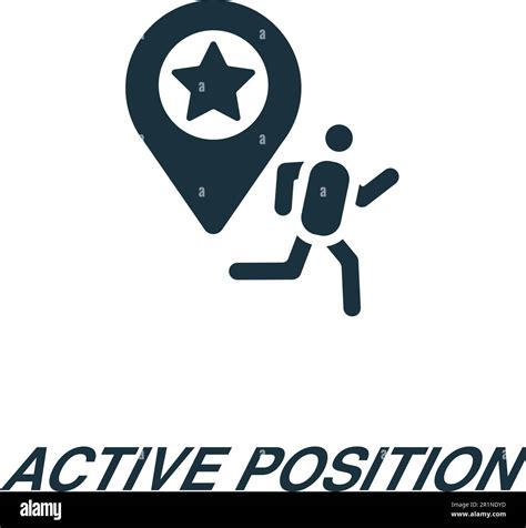 active position icon monochrome simple sign from critical thinking
