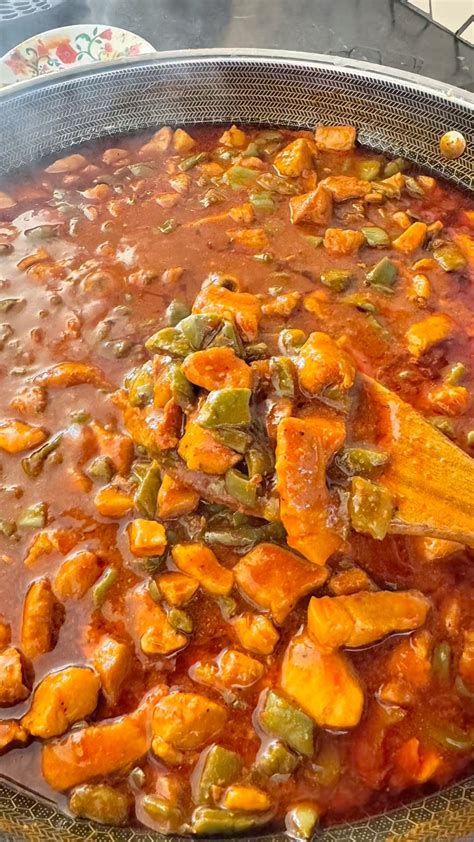 Today I Prepared A Generous Batch Of Pork With Nopales In Red Chile In