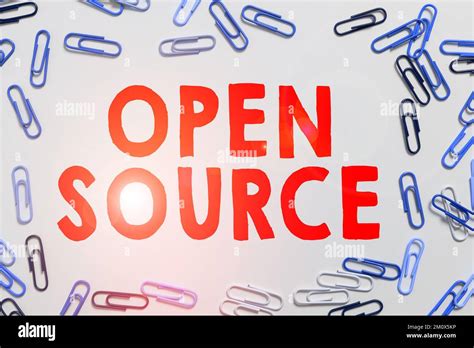 Sign Displaying Open Source Business Idea Denoting Software Which Original Source Code Freely
