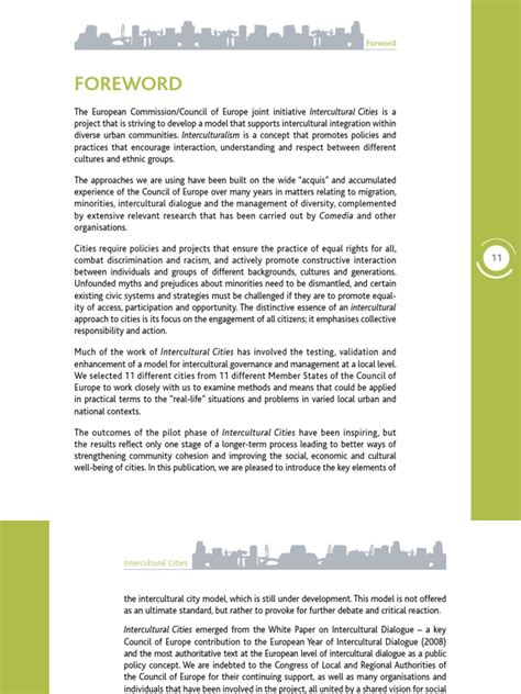 Intercultural Cities Towards A Model For Intercultural Integration