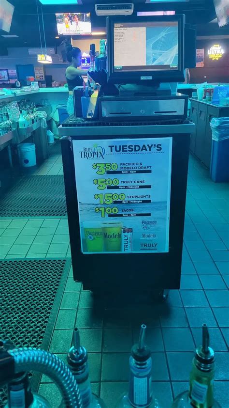 Blue Tropix Bar Menu Updated October 2025