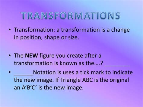 Ppt Transformations Powerpoint Presentation Free Download Id 2225740