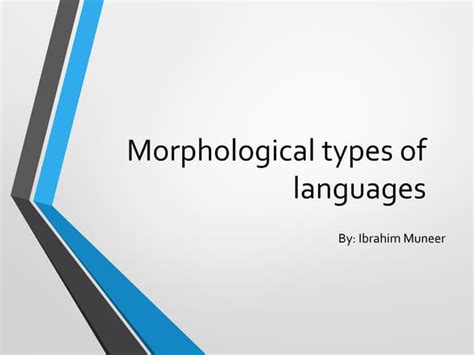 Morphological Types Of Languages Pdf
