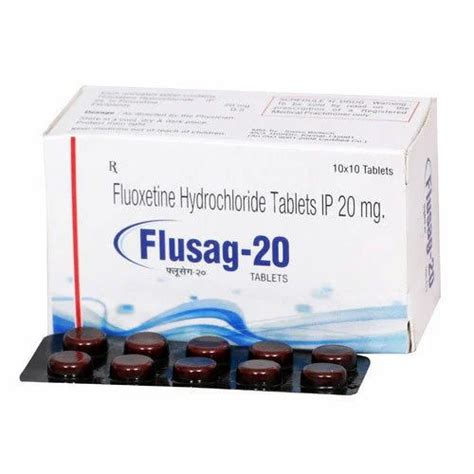 Flusag Fluoxetine Hydrochloride Tablets Ip Packaging Box At ₹ 15